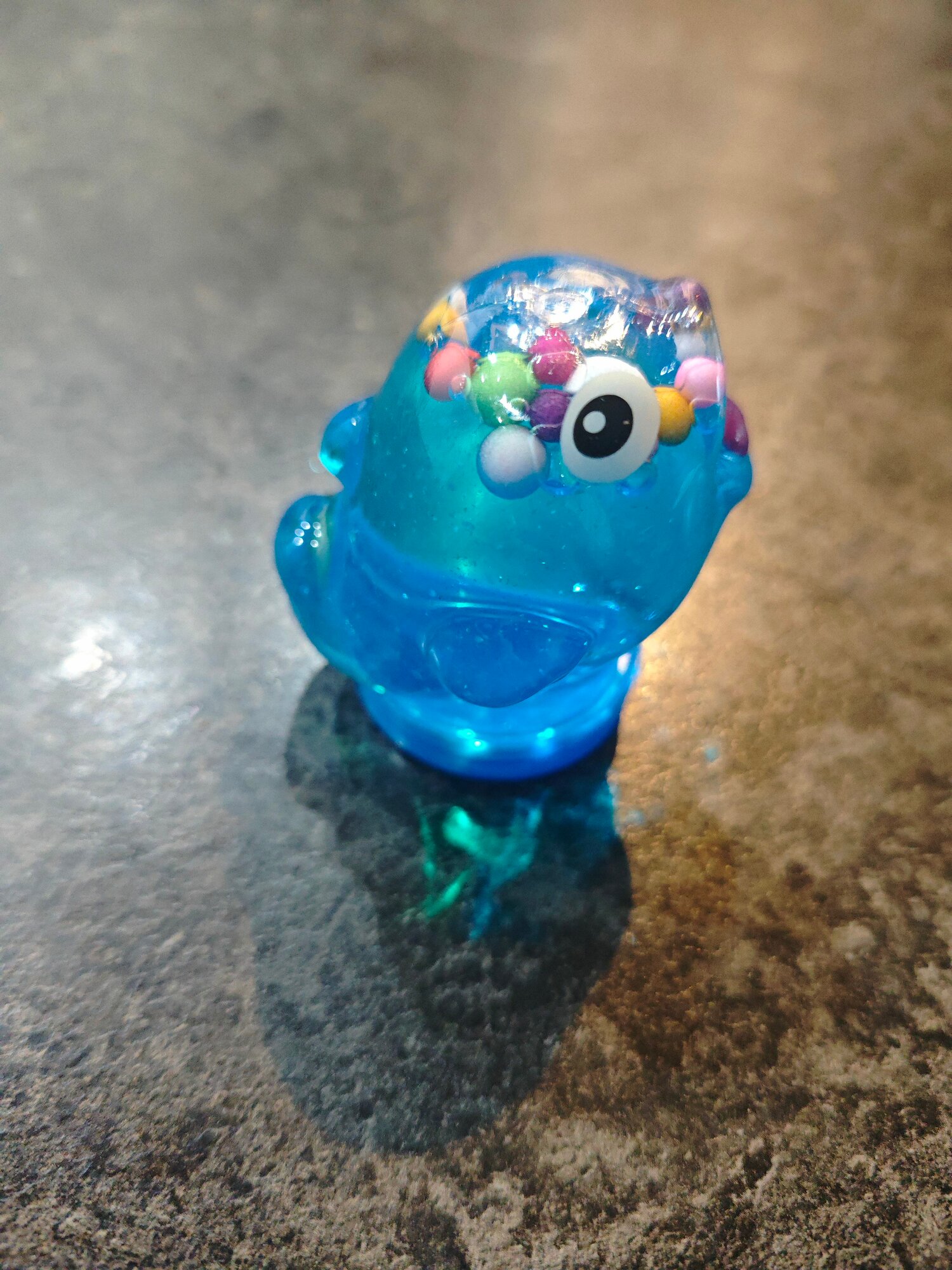 Слайм синий с шариками, морской житель