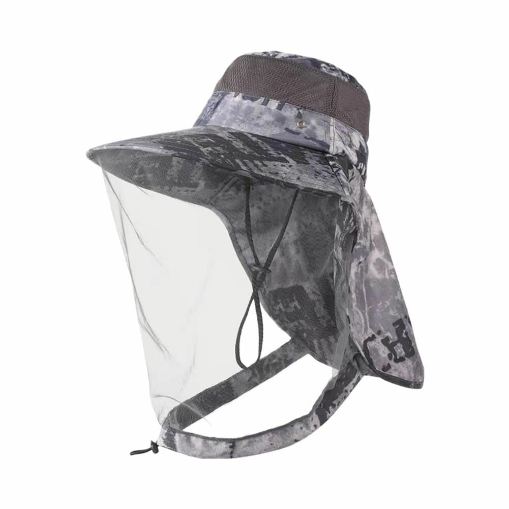 Мужская шляпа от солнца, Антимоскитная защита, УФ, Подходит для рыбалки, пчеловодства и т. д.