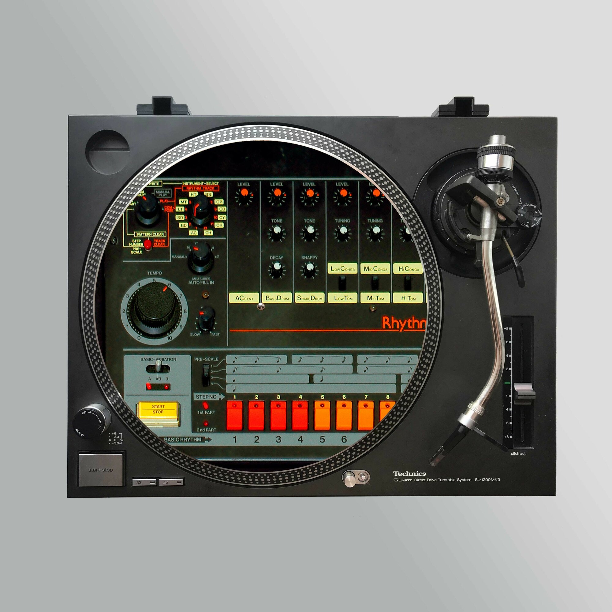 Слипмат TR808 фетровый, мат для для винилового проигрывателя - 297мм