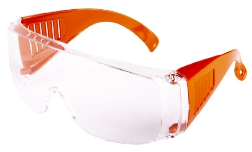 Очки защитные Amigo / Амиго открытые для ремонтно-строительных работ, из поликарбоната, прозрачные / строительство и ремонт