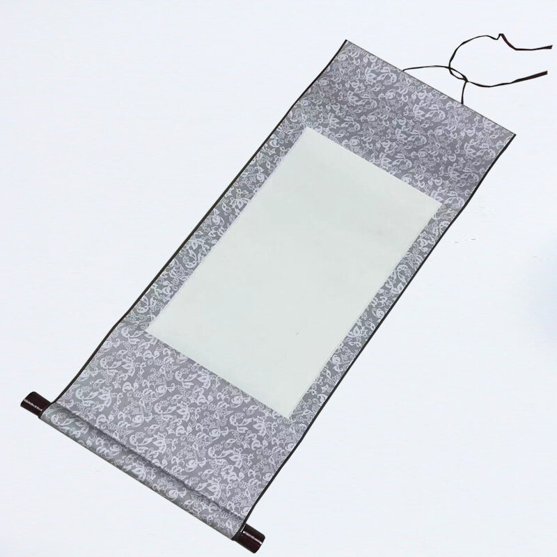 Свиток для каллиграфии "Ая", серебристо-серый, подвесной, вертикальный