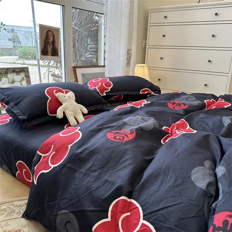Комплект постельного белья Naruto Akatsuki фланелевая 200X230cm Bed (4pcs)