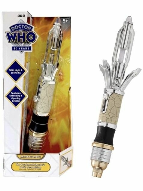 Звуковая отвертка Доктор Кто 14-го поколения - Doctor Who (хром)-11