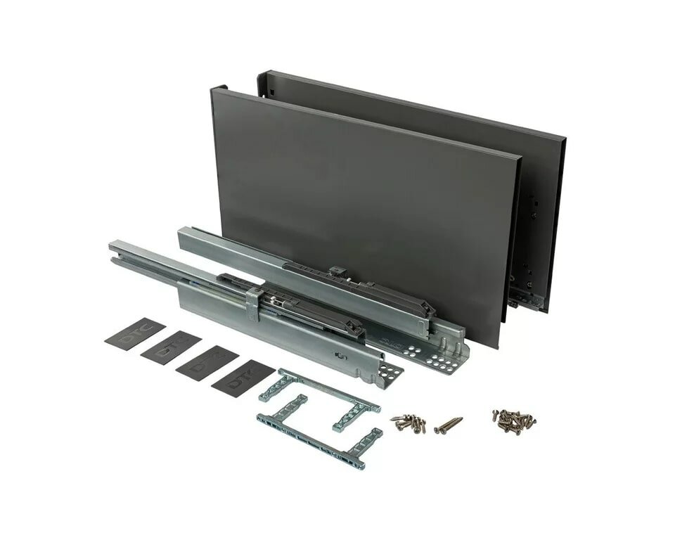 Комплект ящика Magic Star Plus длина 450 мм. высота 238 мм с доводчиком. антрацит 1 ком.