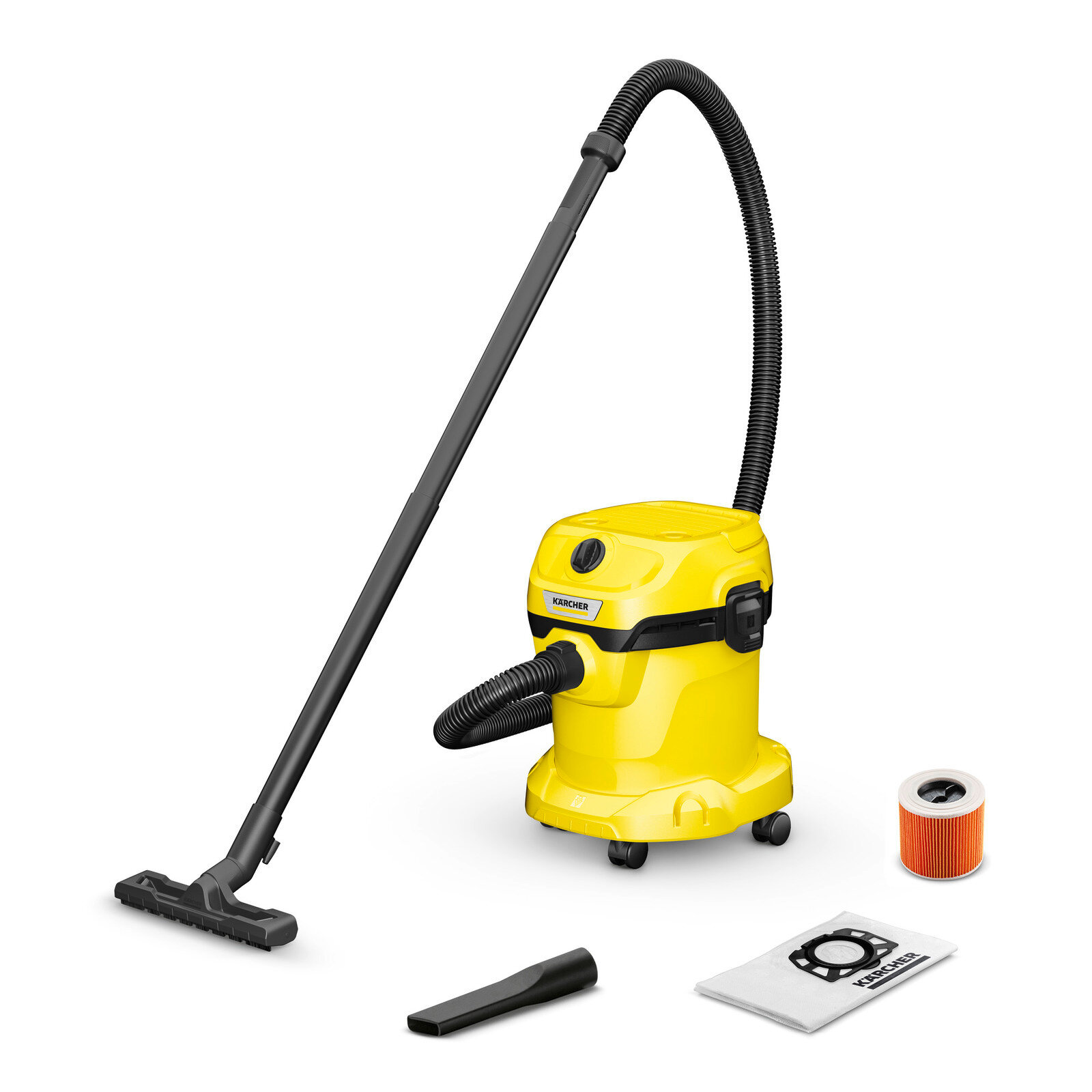 Хозяйственный пылесос Karcher WD 2 Plus V-15/6/18/C (1.628-014.0) для сбора сухого и влажного мусора