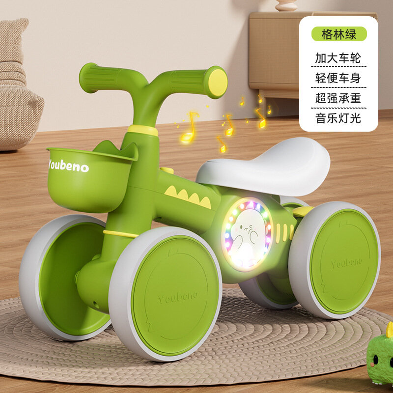 Детский балансировочный велосипед, самокат без педалей, скользящий велосипед, четырехколесный самокат для малышей