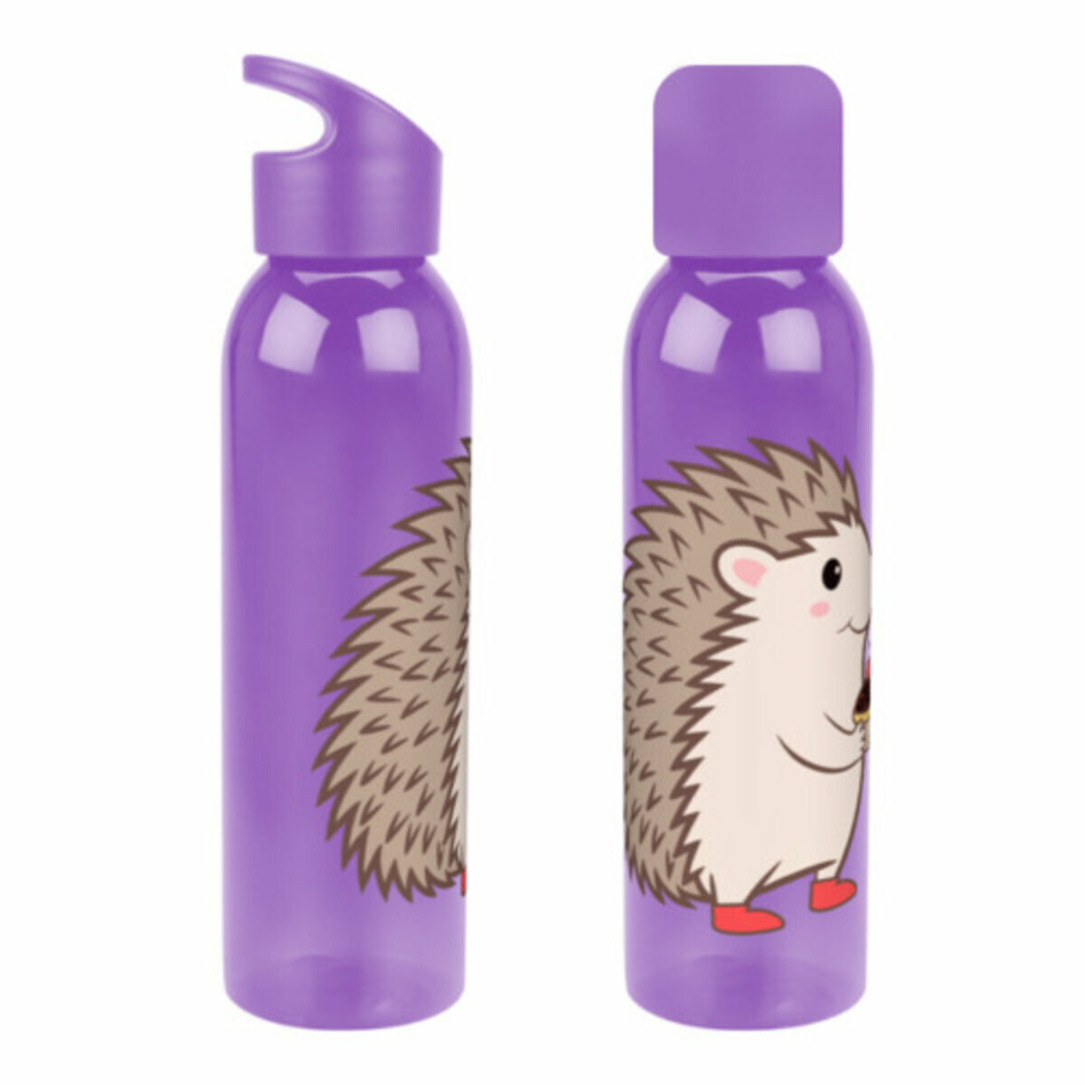 Бутылка для воды «Ежик сладкоежка» (фиолетовый)