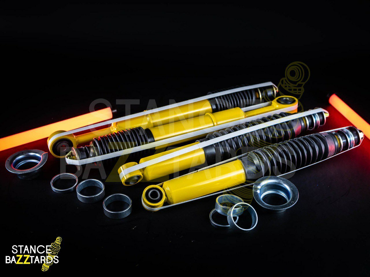 Комплект усиленных амортизаторов SB (Off-Road) для Toyota Land Cruiser 200 (2007-), с регулировками высоты