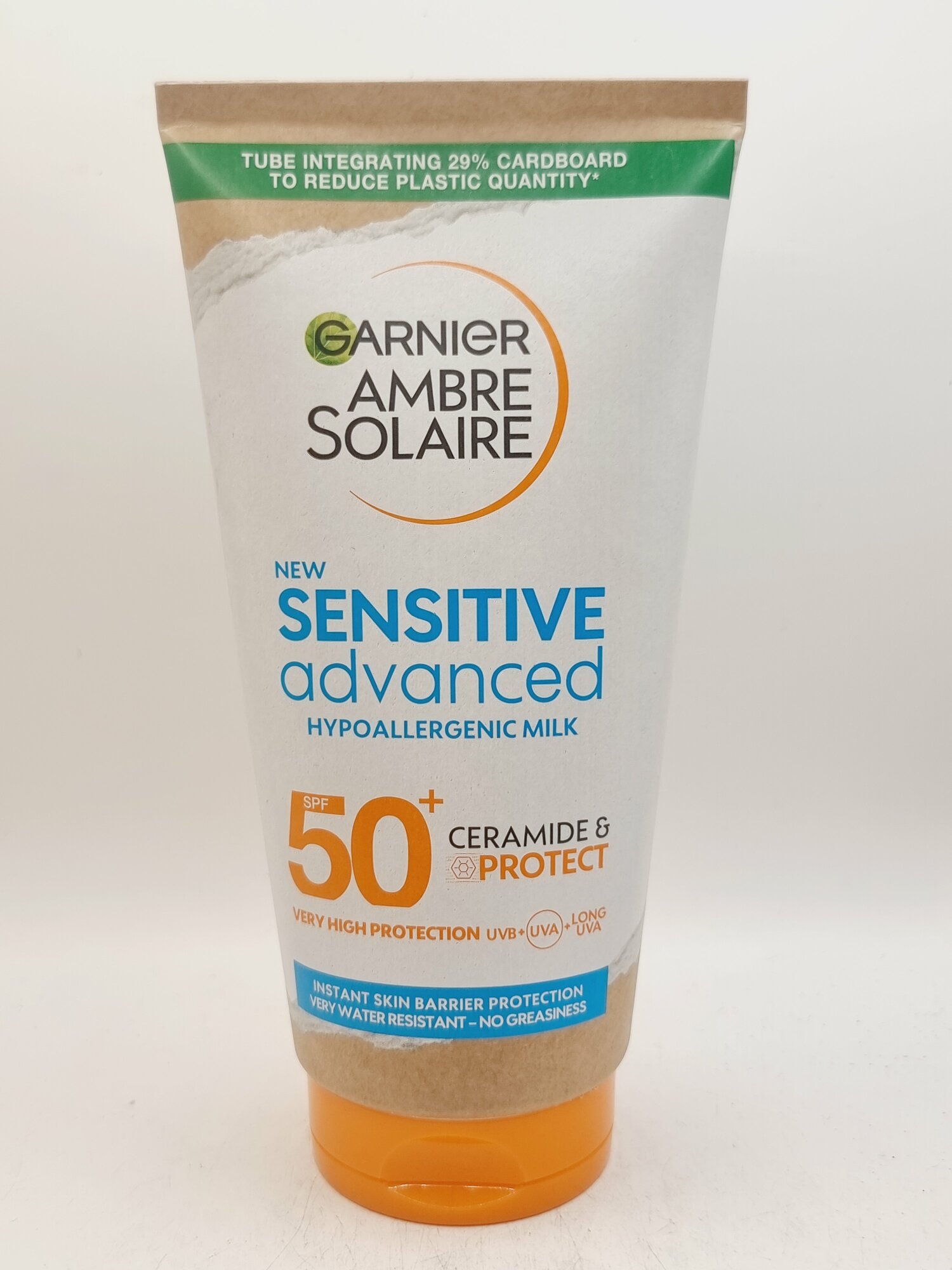 Солнцезащитное молочко Garnier Ambre Solaire Sensitive Advanced с керамидами SPF 50+ 175 мл (из Финляндии)