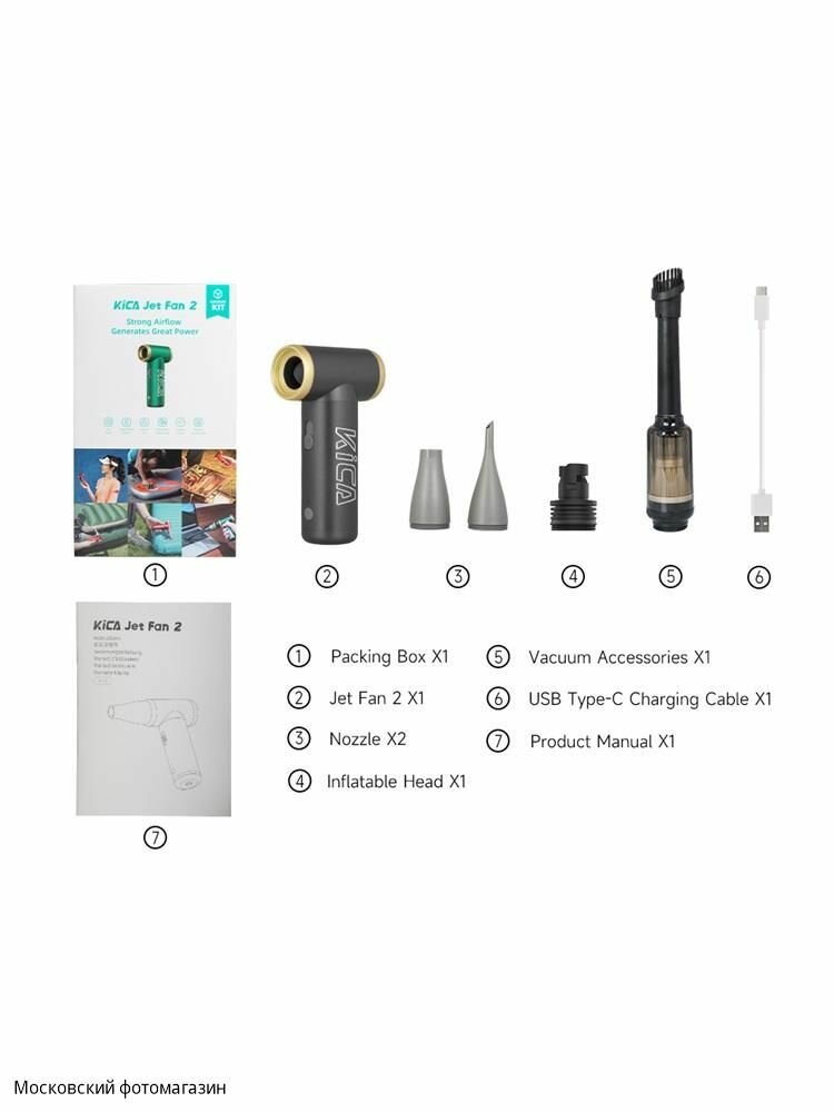 Турбо-вентилятор воздуходувка KICA Jet Fan 2 KIT, gray