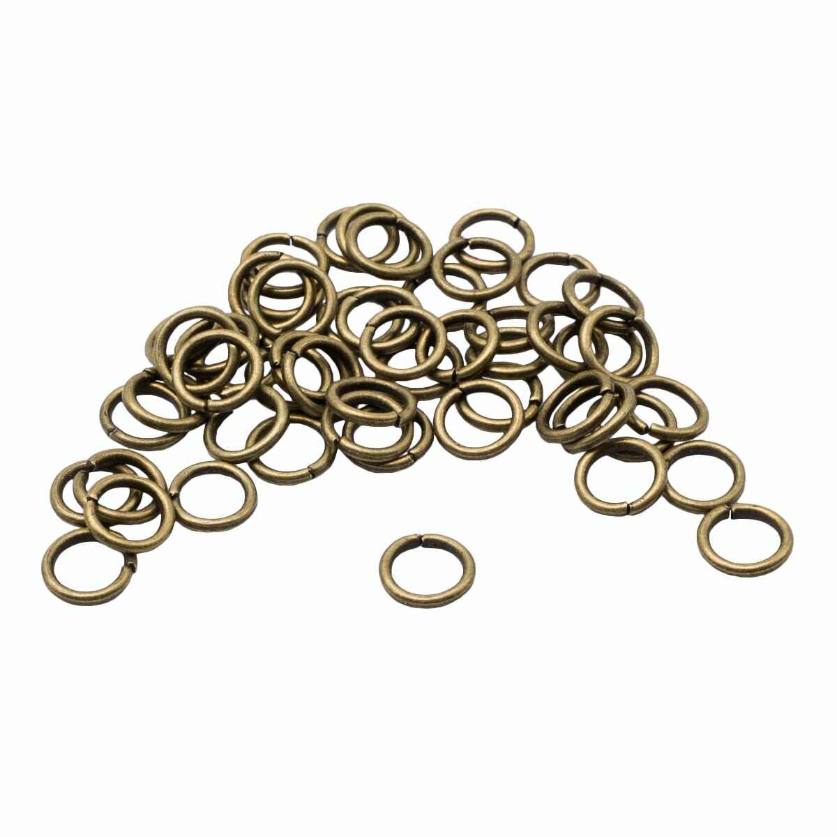 4AR241/242/243 Кольцо соединительное 0,9*6мм, 50шт/упак, Астра (латунь)