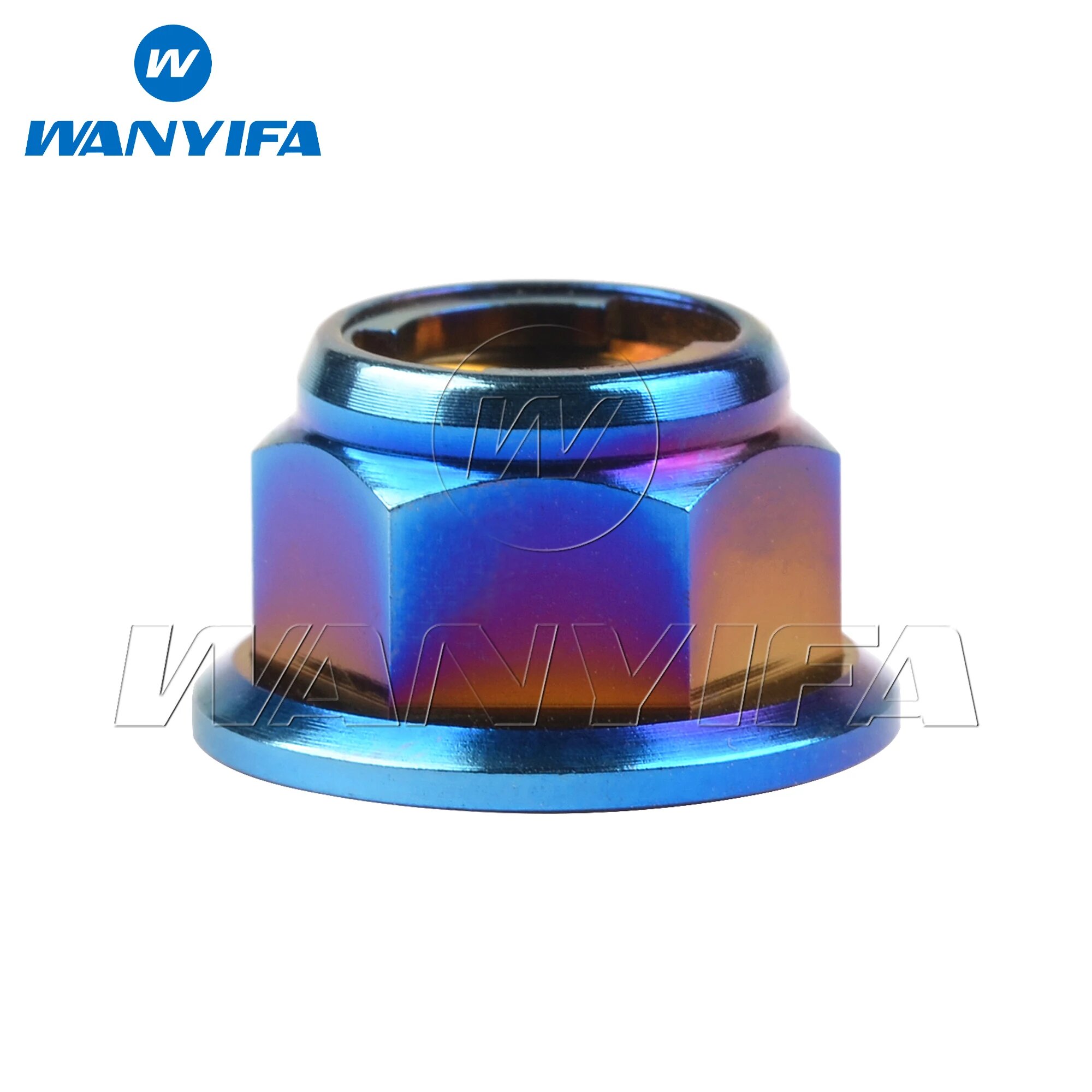 Wanyifa Титановые гайки M6 M8 M10 M12 M12 Pitch 1.25mm, Burn Blue