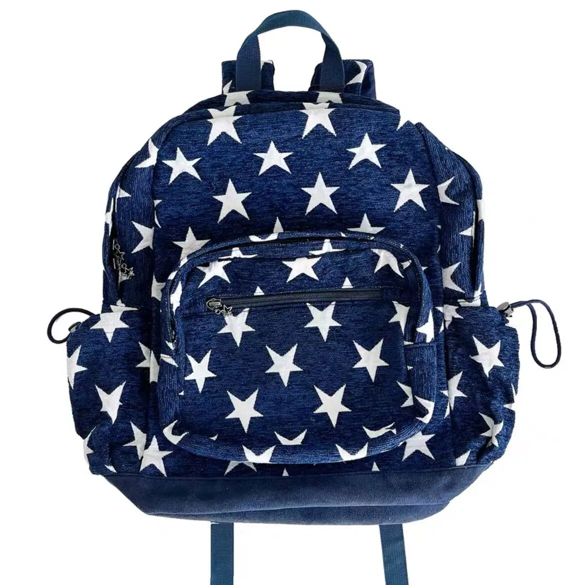 Винтажные мужские рюкзаки большой емкости в стиле гранж, универсальные простые модные школьные сумки со звездами и буквами Y2k, эстетический модный женский рюкзак Темно-синий, navy blue star