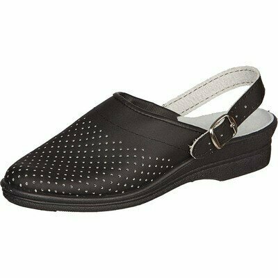 Сабо жен. нат. кожа цв. чёрный(р.38) (4-12-7), 437243