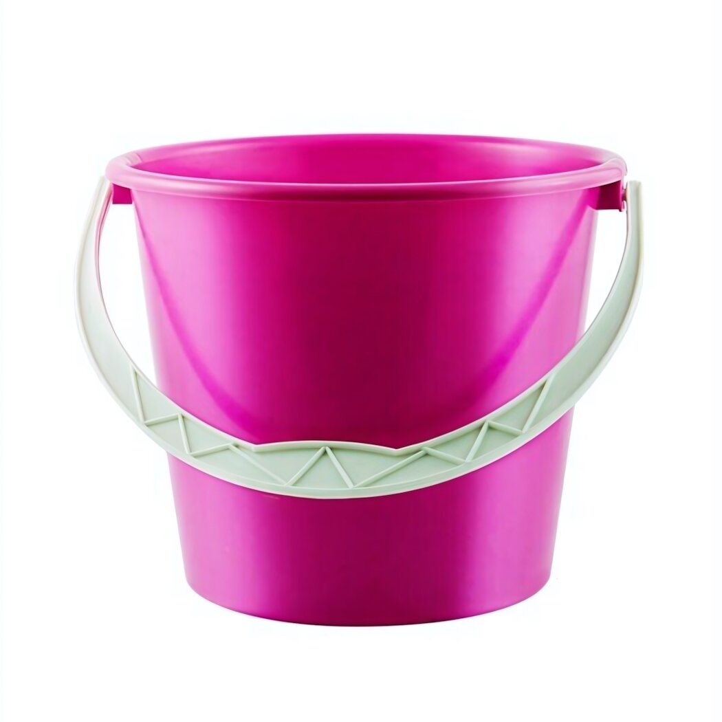 Ведро 10 л Дачное цветное из пластика, круглая форма, Россия