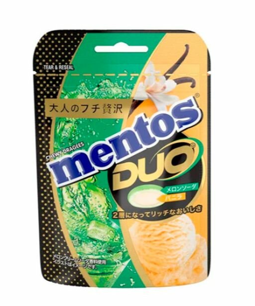 Жевательные конфеты Mentos Duo: Melon Soda & Vanilla