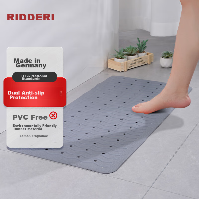 RIDDER немецкий импортный ванная антипролётный коврик 38x80 см холодный серый для душа безопасность Цвет：Волнообразный