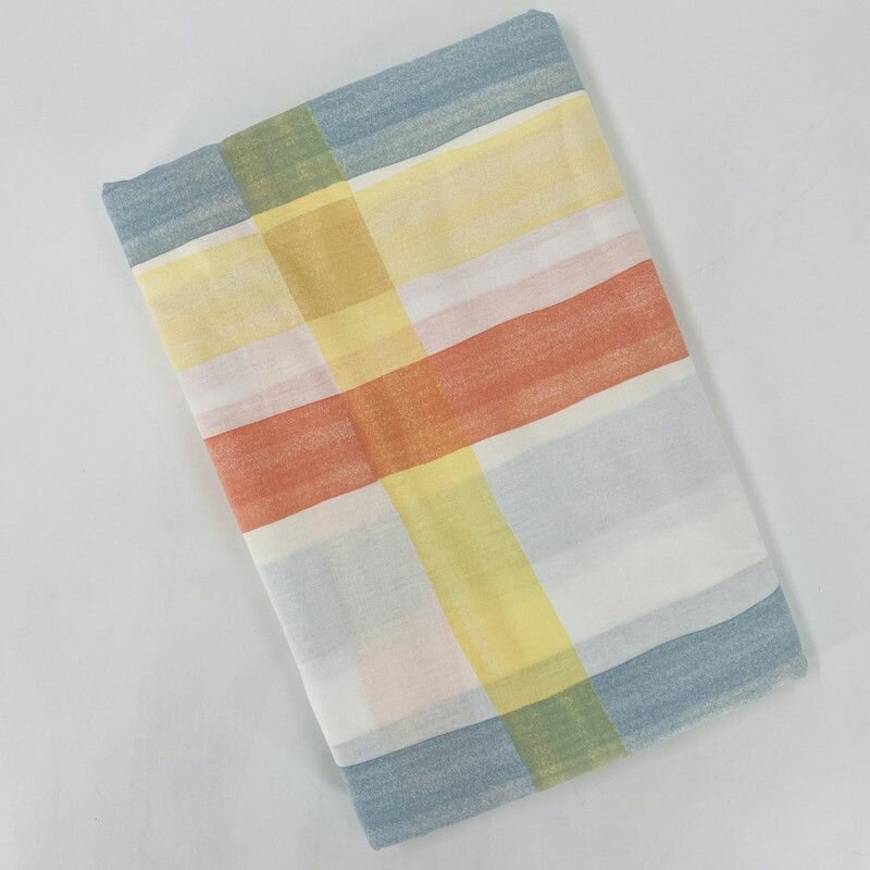 Пододеяльник 2 спальный 175х210 Хлопок, Перкаль Разноцветные полоски