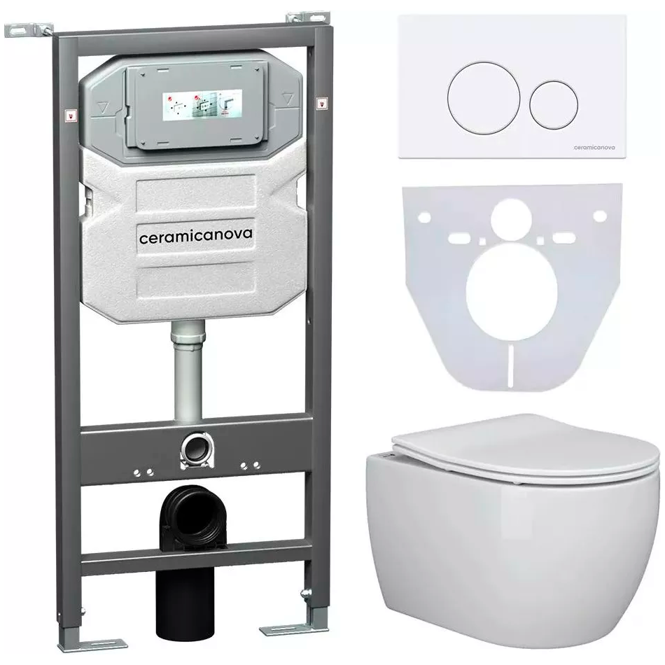 Унитаз с инсталляцией Ceramicanova Play CN3001_1001W_1000