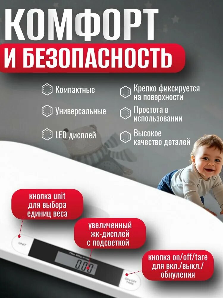 Детские весы электронные Baby Scale – для новорожденных, прецизионные, до 20 кг