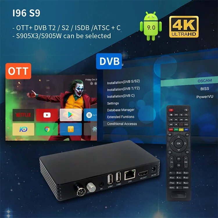 Android Hybrid 4K STB, DVB-T2 — фото 1