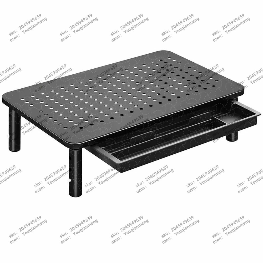 Подставка для монитора с 3 ящиками, регулируемая по высоте настольная металлическая подставка для компьютера