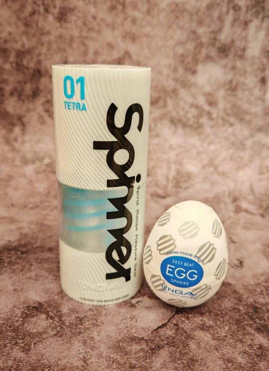 Мастурбатор Pixel 04 TENGA SPINNER + яйцо-мастурбатор TENGA в подарок