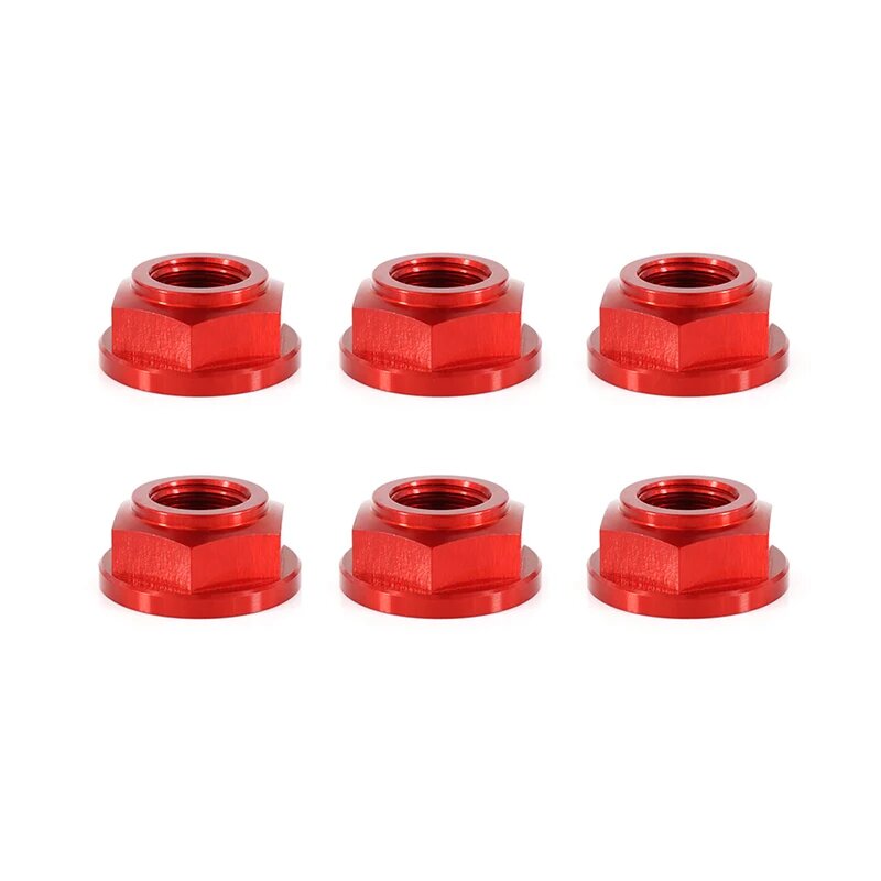 M10 * 1,25 гайки заднего звездочки с ЧПУ, гайка оси колеса, 6 шт. для Suzuki V-Strom 650 DL650 V-Strom 1000 DL1000 XT AluminumT6-7075 Красный, Red