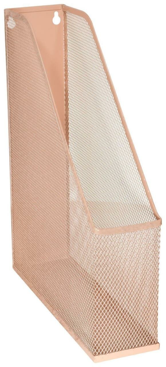 Лоток для бумаг INFORMAT, А4, вертикальный, розовый, металлический