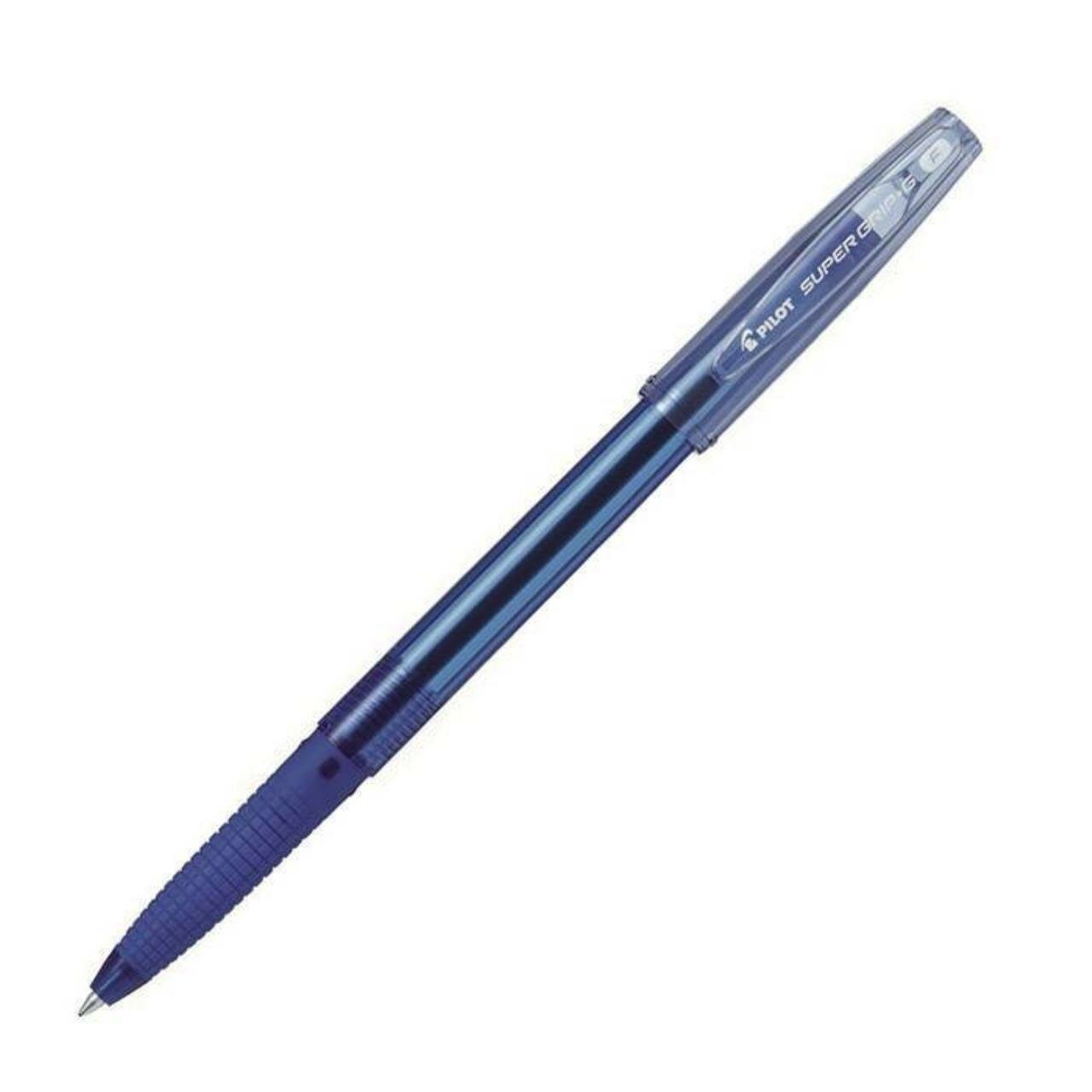 Ручка 1 шт шариковая Pilot SUPER GRIP BPS-GG синяя 0,7 мм, синий круглый корпус, грип