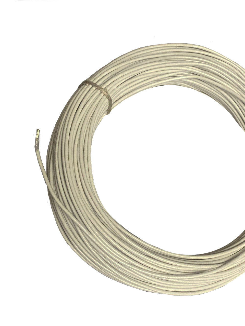 Провод медный луженый мгшв, сечение 0,35 мм2, длина 10 метров белый