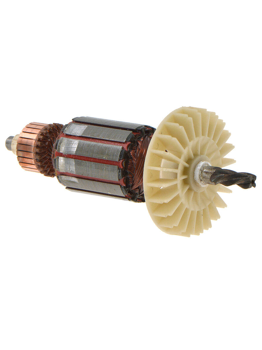 Ротор (якорь) (L-138 мм, D-35 мм, 4 зуба, наклон влево) диолд ПЛЭ-1-01 Лобзик