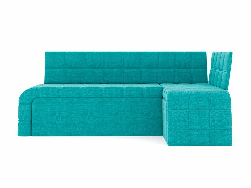 Кухонный угловой диван "Бристоль", механизм дельфин, рогожка дрим азур