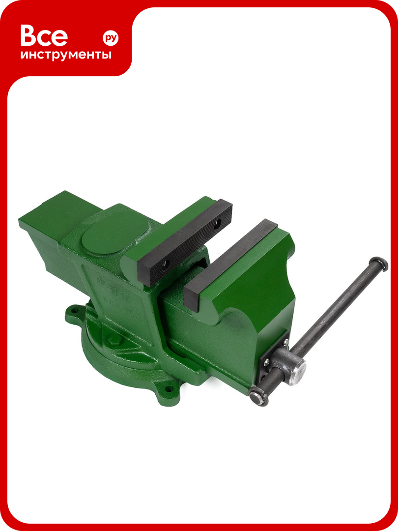 Слесарные чугунные тиски ABC ТСЧ-160 ГОСТ 4045-75 ТЧ-160, Усилие зажима составляет 11000 н