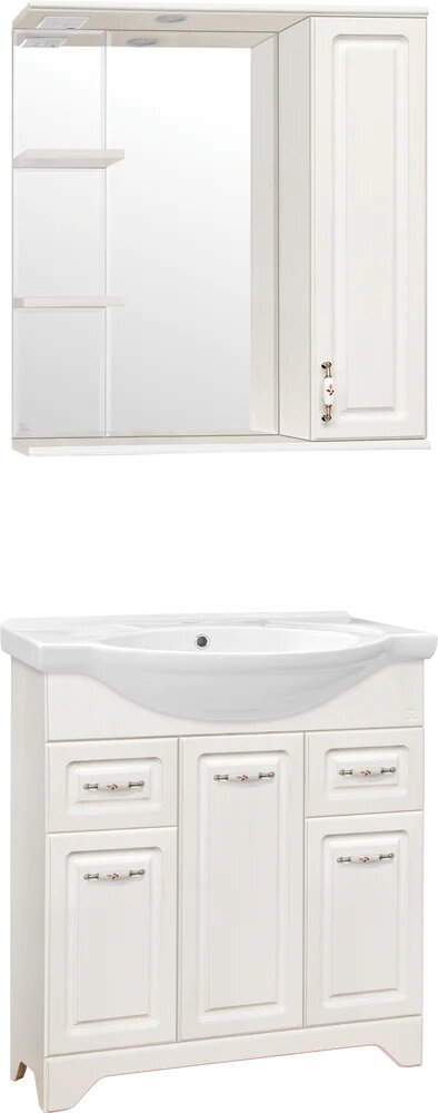 Мебель для ванной комнаты Style Line Олеандр-2 75 Люкс, рельеф пастель