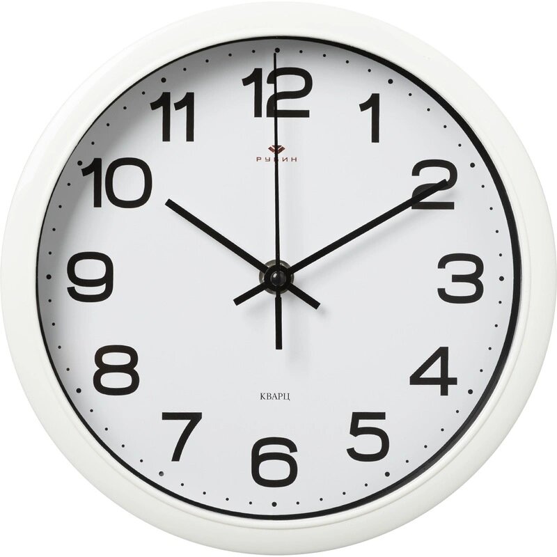 Часы настенные круг d=22см, корпус белый Классика арт.2222-344