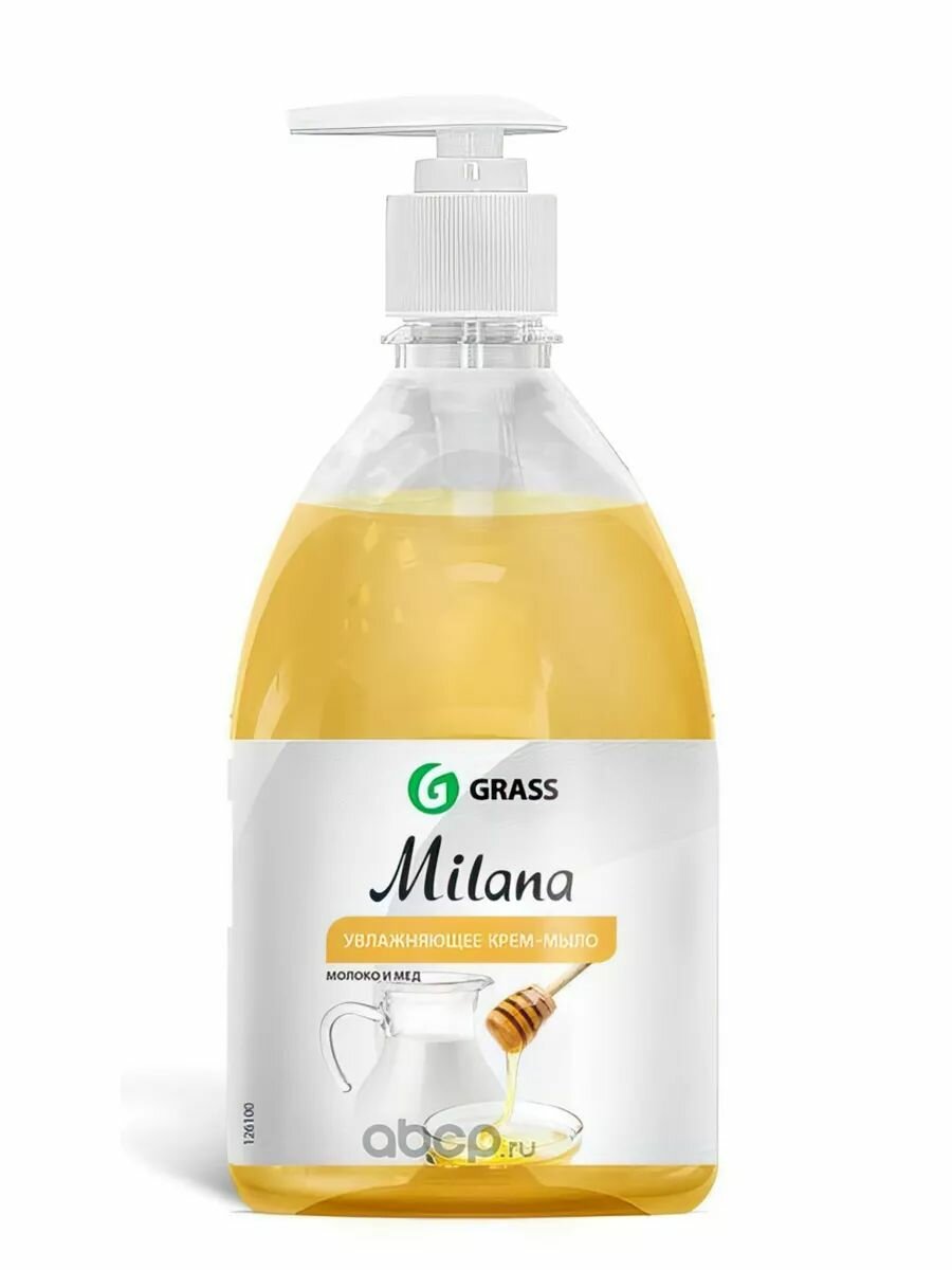 Мыло жидкое 500мл - увлажняющее крем-мыло Milana молоко и мед