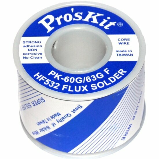 Pro'skit Припой 0.5мм 0.25кг Sn63/Pb37 (HF532 флюс безотмывный RMA) PK-63G05F С00040289
