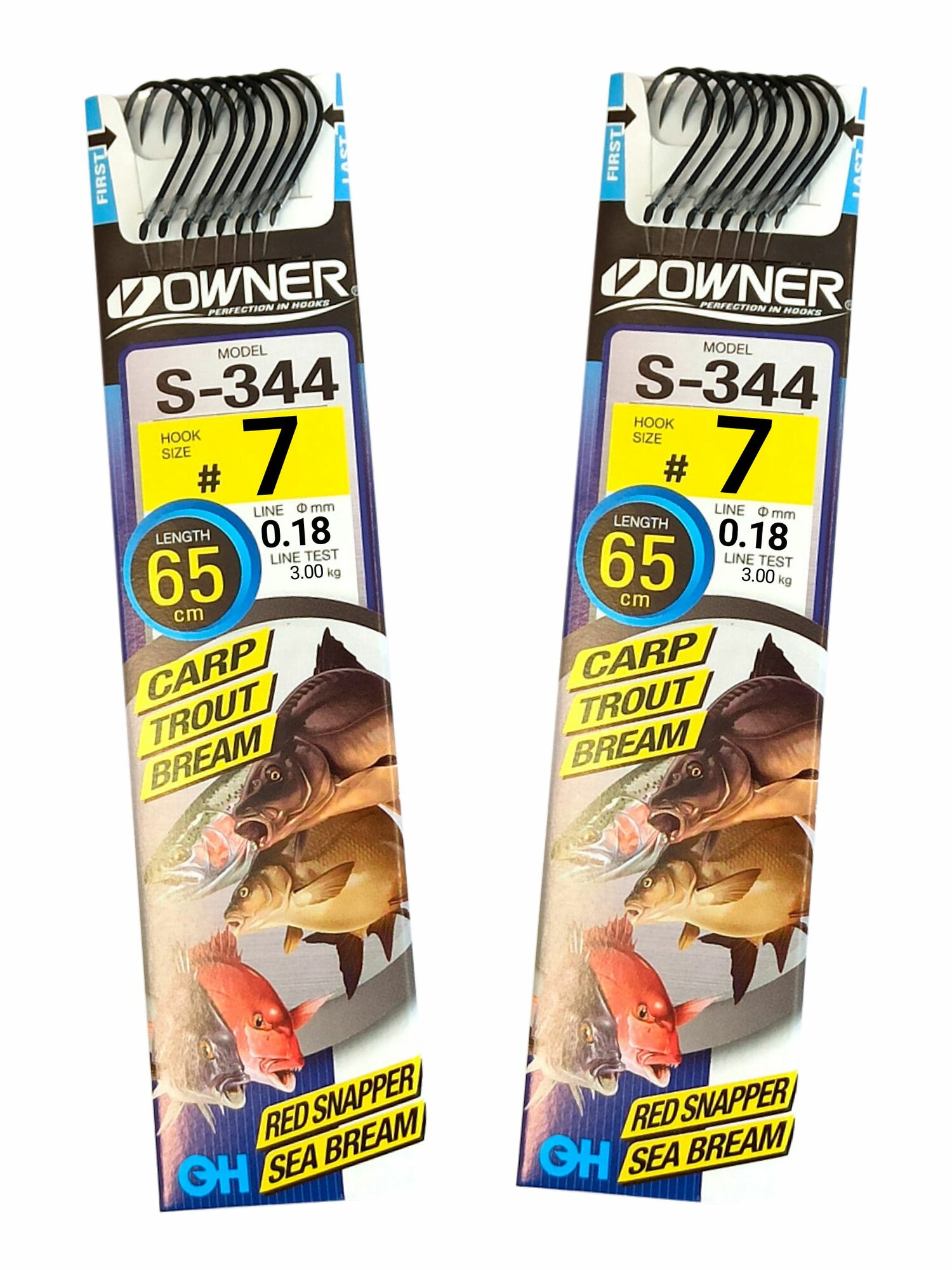 OWNER Поводок готовый S-344 №7 9шт 2 упаковки