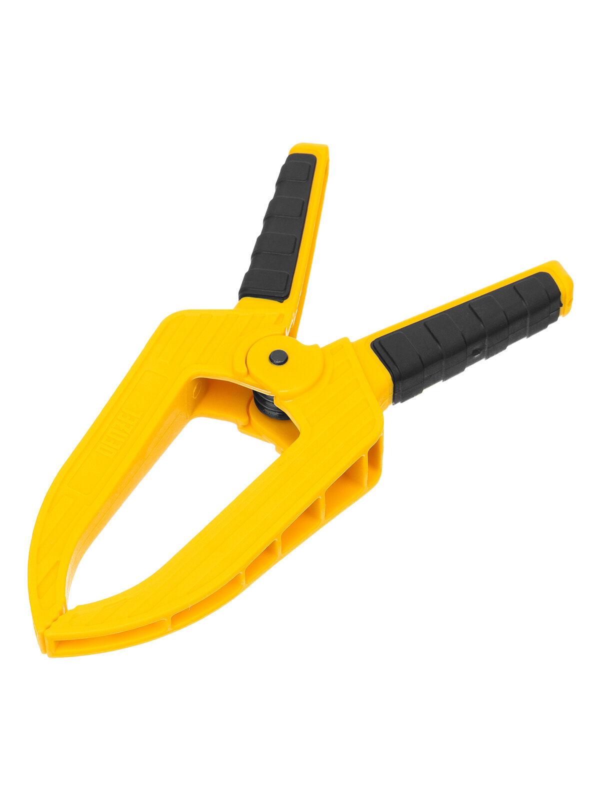 Струбцина столярная клещеобразная Denzel, удлиненная 50 х 80 мм, ударопрочный корпус и двухкомпонентные рукоятки, 20789