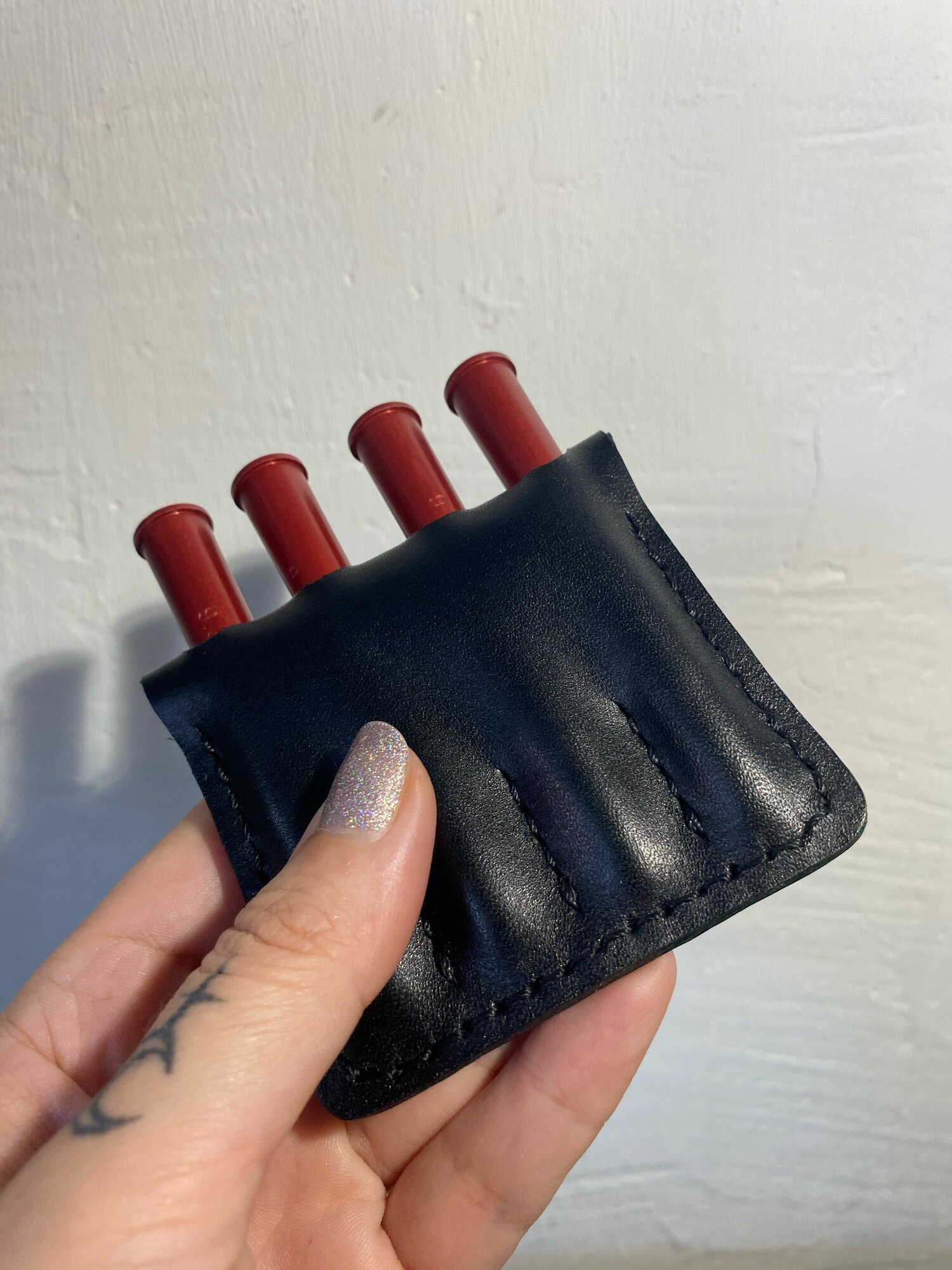 Патронташ карманный под 4 патрона, кал.308Win/.243Win/6,5 Creedmoor/.30-06 Spr. (черный)