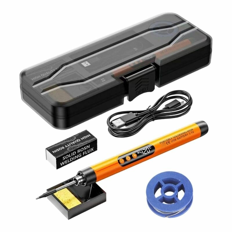 Портативный электрический паяльник с цифровым дисплеем USB-USB standard orange