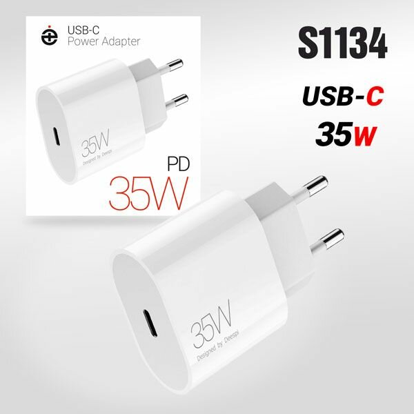 Сетевое зарядное устройство для телефона deespi DE03 PD35W White / Зарядка для Andoid и Iphone / Адаптер Блок питания