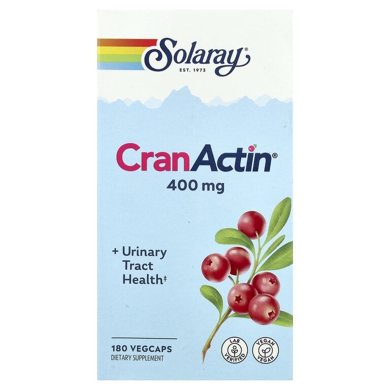 Solaray CranActin Urinary Tract Health (Здоровье мочевыводящих путей) 400 мг 180 вег. капсул (Solaray)