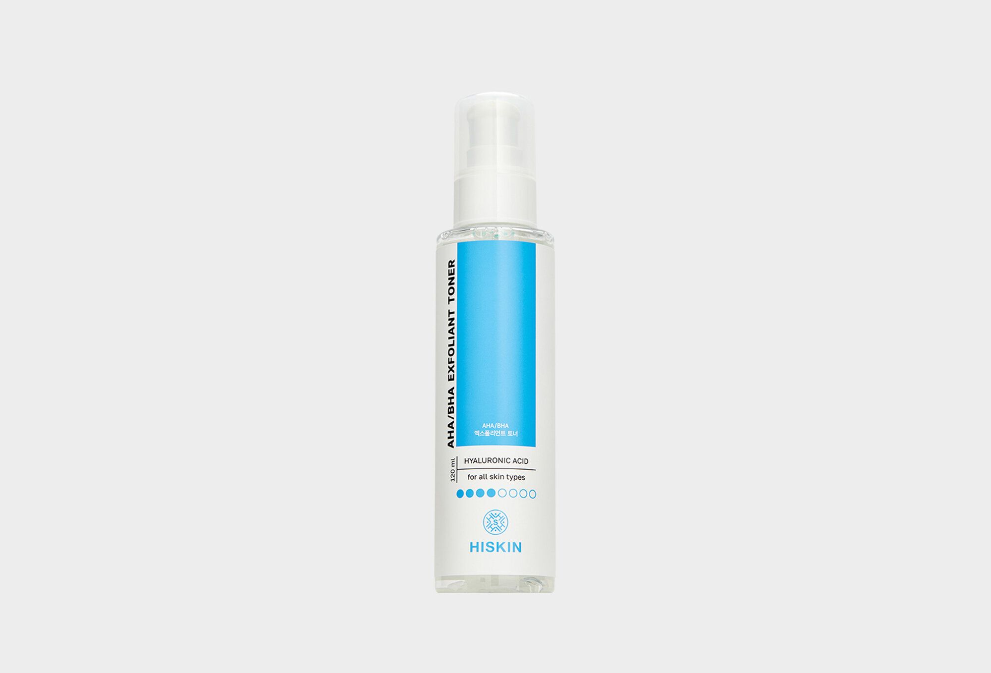 АНА/ВНА эксфолиант тонер для лица с гиалуроновой кислотой HISKIN AHA/BHA Exfoliant Toner with Hyaluronic Acid 120 мл