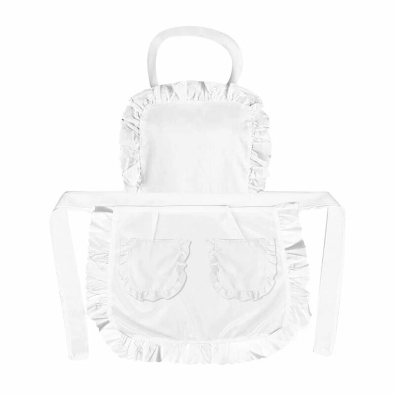 Фартук в стиле ретро, фартуки для приготовления пищи, фартук для горничной, фартук с рюшами, женские кухонные фартуки, фартук для официантки, фартук для приготовления пищи, выпечки, сервировки T8NB