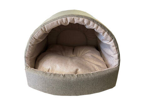 HOMEPET Жаккард Melange #1 38 см х 35 см х 27 см домик эстрада коричнево-розовый для домашних животных