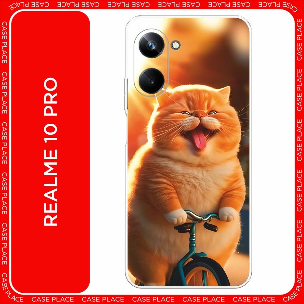 Чехол на Realme 10 Pro / Реалми 10 Про с принтом "Кот на велике"