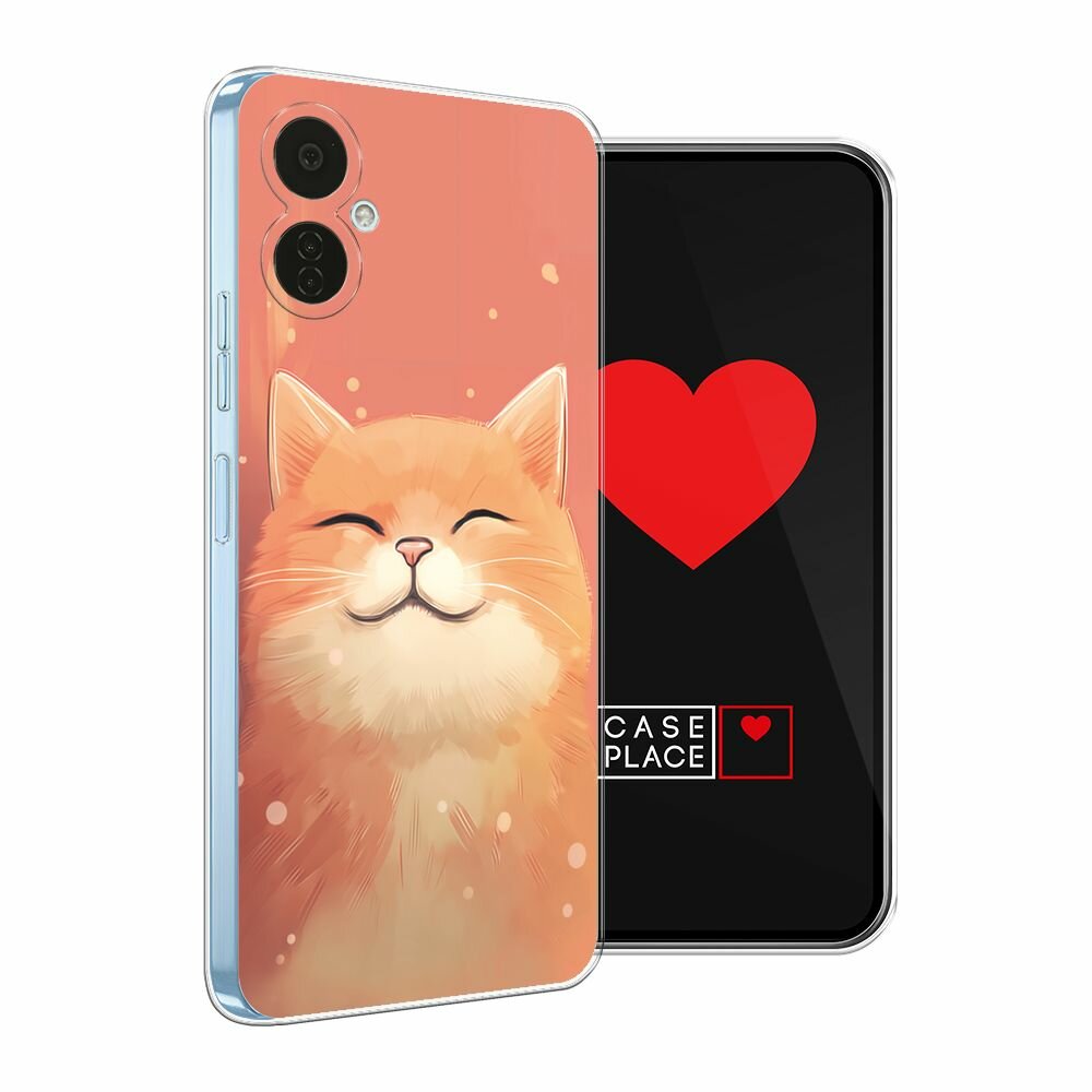 Чехол на Tecno Camon 19 Neo / Техно Камон 19 Нео с принтом "Довольный рыжий котик" — фото 1
