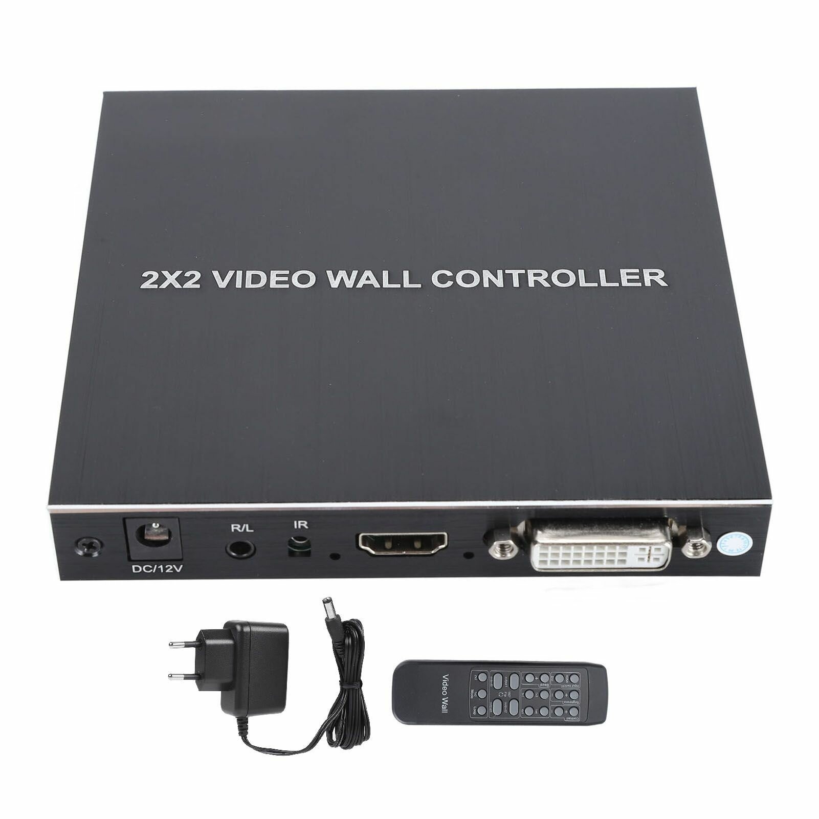 HDMI сплиттер 1x4, 2K, поддержка DVI, дистанционное переключение, EU Plug